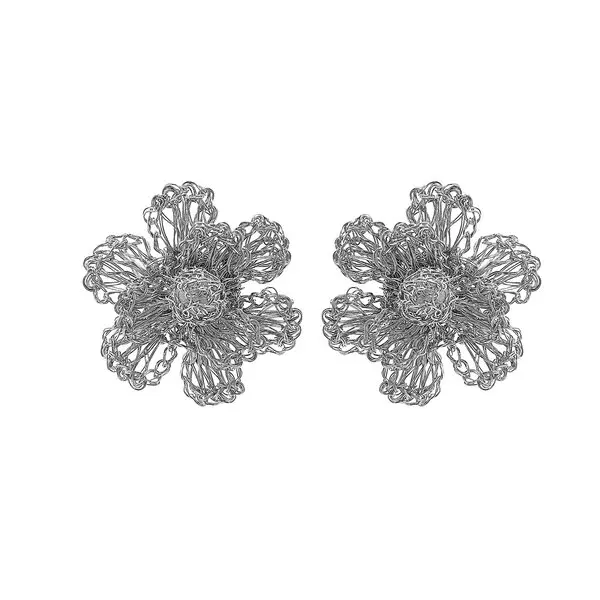 LAVISH BY TRICIA MILANEZE All Flora Wire Earrings - Silver