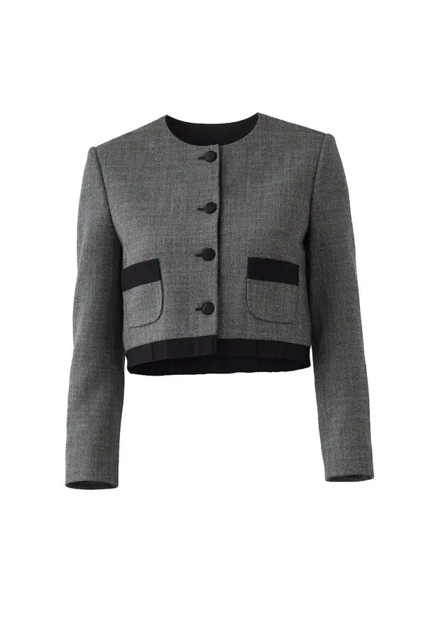 EXQUISE Regular Fit Cropped Amias Jacket