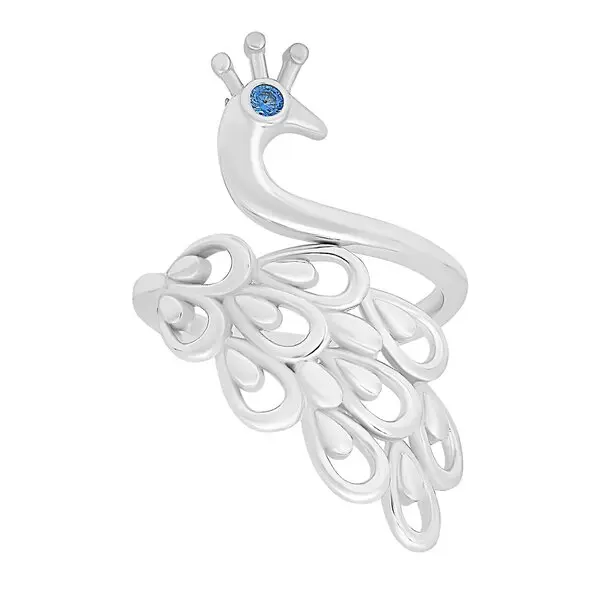 KYLIE HARPER Sterling Diamond Cz Peacock Ring - Silver