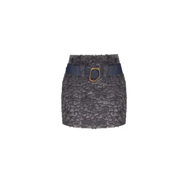 MAYAMU Lian Mini Skirt With Belt