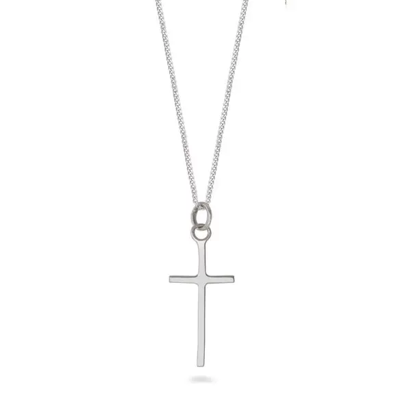LIME TREE DESIGN Cross Pendant Sterling Necklace - Silver