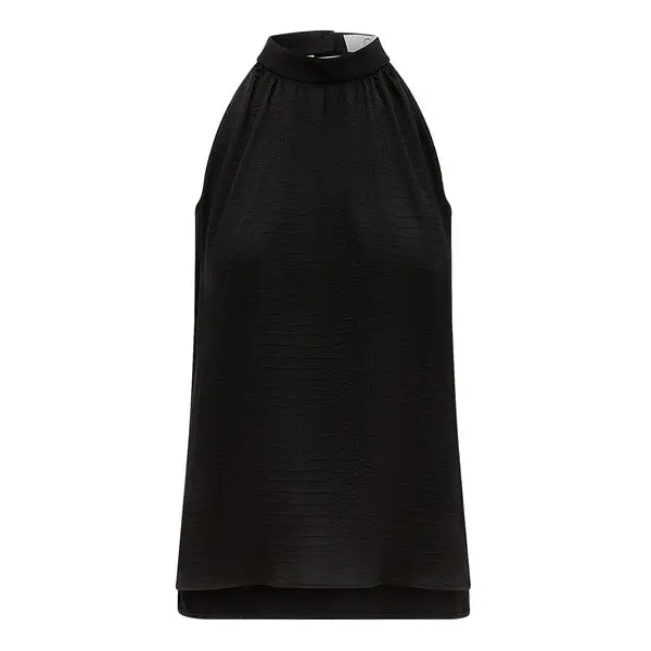 AUGURI Crocodile Print Halter Top