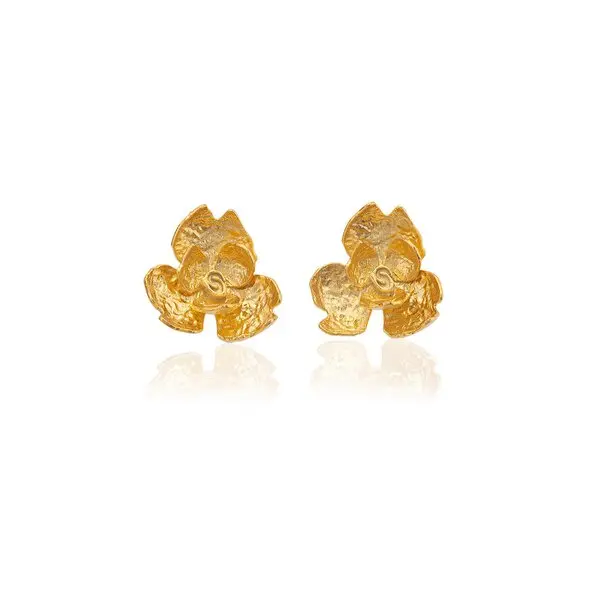 MILOU JEWELRY Rose Flower Stud Earrings - Gold