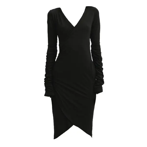 GALLERIADELE Merino Ruched Dress