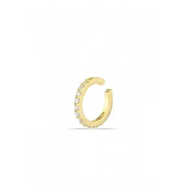 SPERO LONDON Cubic Zirconia Sterling Silver Ear Cuff - Gold