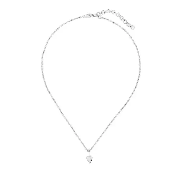 POTOSKA Loff Mini Heart Pin Choker - Silver
