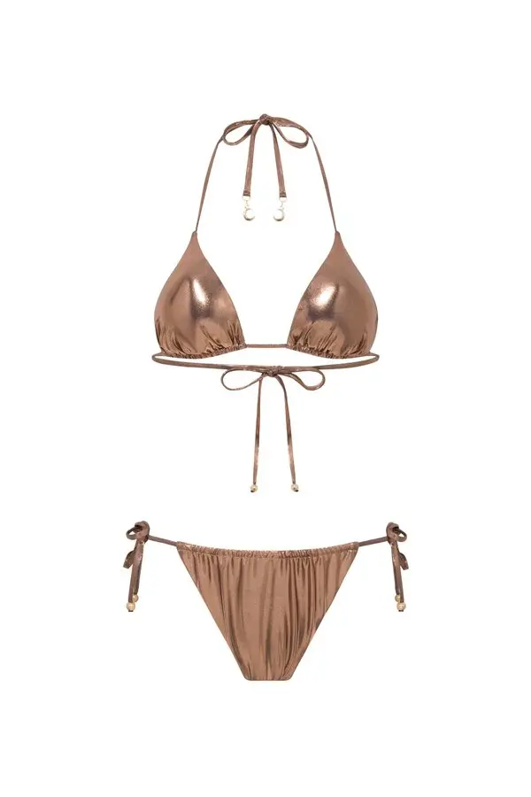 LUNA B Icon Metallic Copper Bikini - Gold