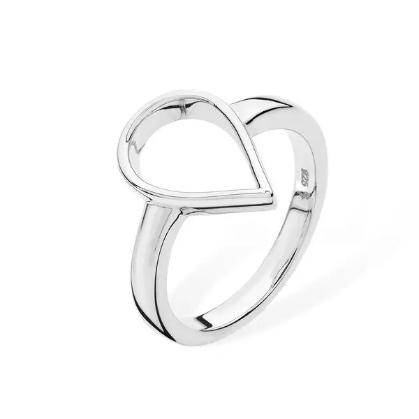 LUCY QUARTERMAINE Open Petal Ring - Silver