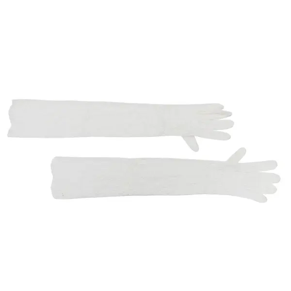 AZIMA MUSAYEVA Lumi Long Gloves - White