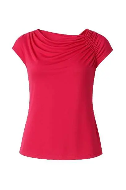 CONQUISTA Draped Shoulder Top