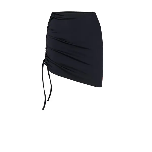 PCFG Adjustable Hem Drawstring Mini Skirt - Black