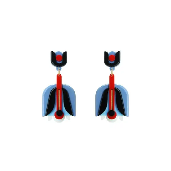 GISSA BICALHO Nimphea Pendant Earrings - Blue