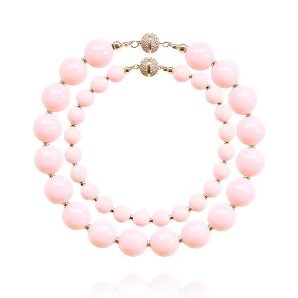 SAULE LABEL Siena Duo Necklaces - Pink