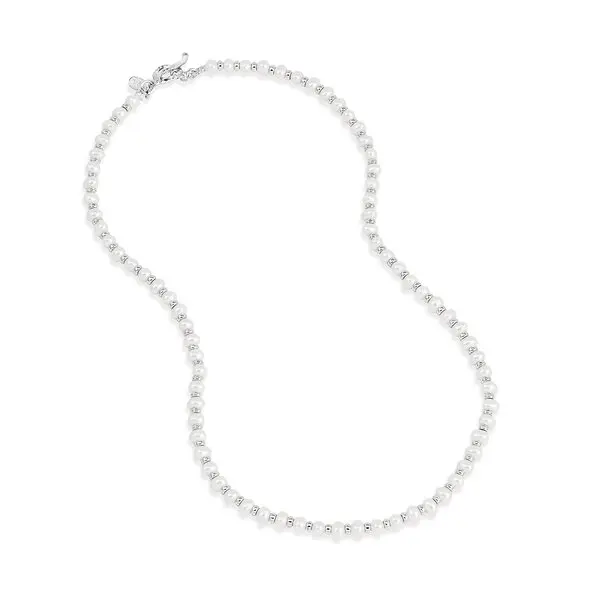 DOWER & HALL Pearls Halo Necklace - White