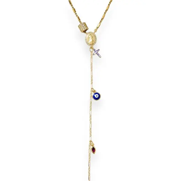 ALEXIE OF ATHENS Elysa Talisman Rosary Necklace - Gold