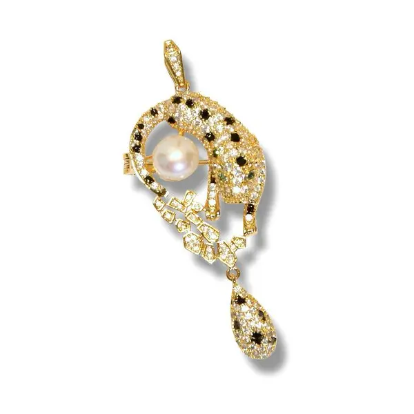 NINEMOO The Duchess Pearl Brooch - Gold