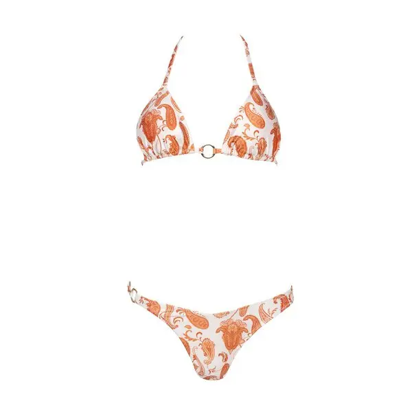 FOREVER YOUNG THE LABEL Paisley Print Bikini Set - White