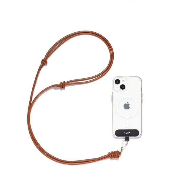 NAOA Cross-body Phone Strap Cognac - Brown