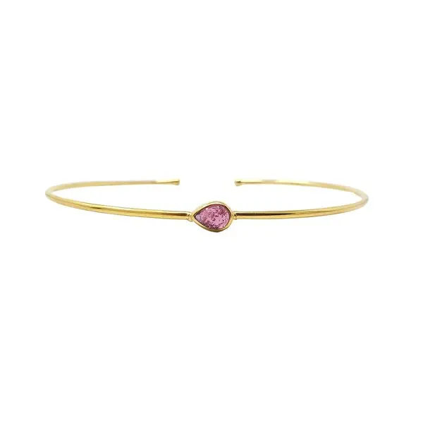 HARFI Gold Plated Ruby Bangle - Gold/yellow