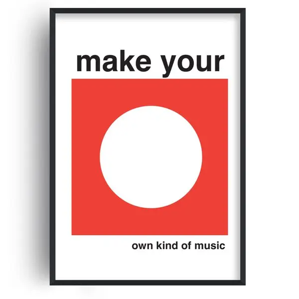 FANCLUB Make Your Own Kind Of Music Giclée Art Print - Red