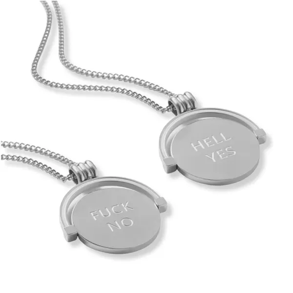 HOOPS + CHAINS LDN Destiny Spinner Pendant Necklace - Silver