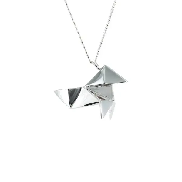 ORIGAMI JEWELLERY Cuckoo Pendant Necklace - Silver