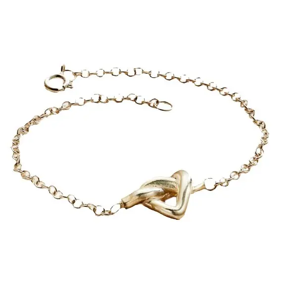 POSH TOTTY DESIGNS Love Knot Heart Bracelet - Silver