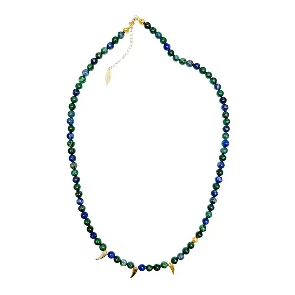 FARRA Phoenix Lapis Lazuli Necklace - Green