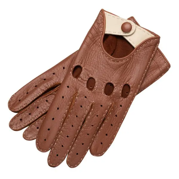 1861 GLOVE MANUFACTORY Rome Deerskin Driving Gloves - Brown