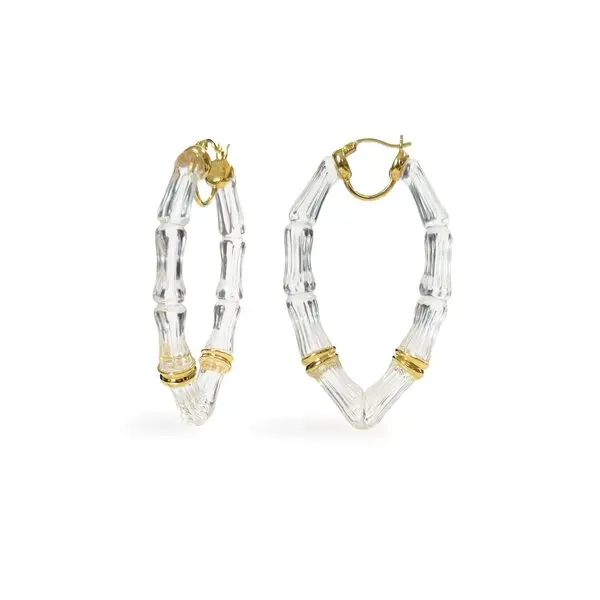 GOLD & HONEY Vivienne Bamboo Hoop Earrings - Gold
