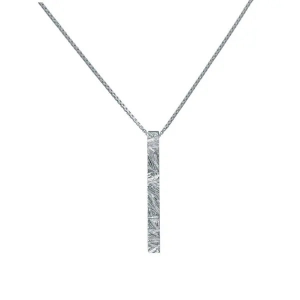 EDGE ONLY Sterling Rugged Bar Pendant Necklace - Silver