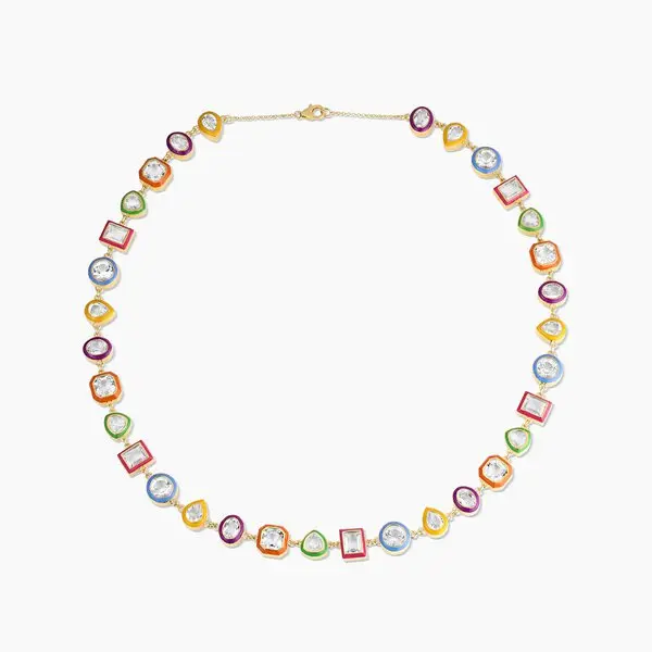 SHINE LIKE ME Multi Statement Necklace - Gray/yellow