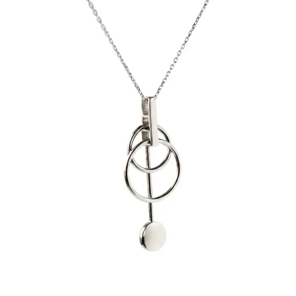 GUTTA DESIGN Rhodium-plated Sterling Mesh Necklace - Silver