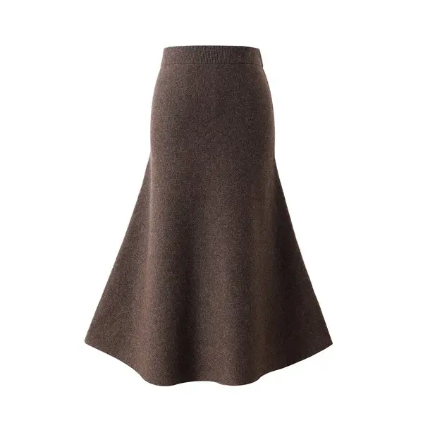 FULLY FASHIONING Efea Flared Cashmere Skirt
