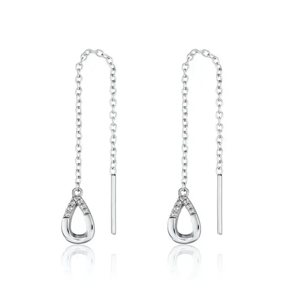 SCREAM PRETTY Illusion Threader Earrings - Silver