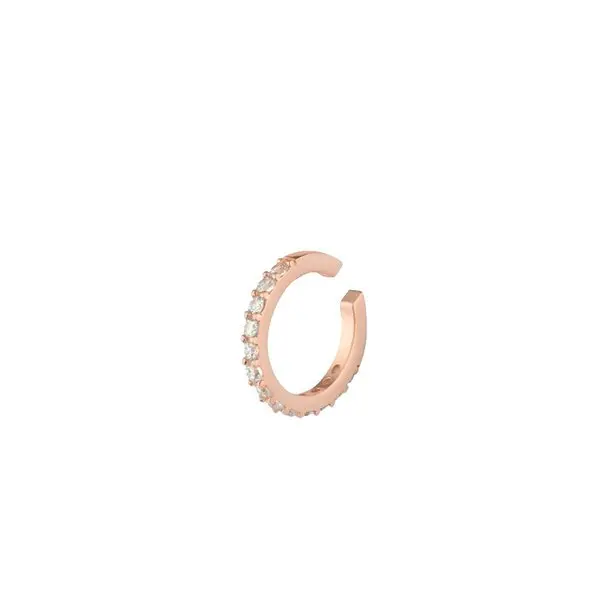 SPERO LONDON Cubic Zirconia Sterling Silver Ear Cuff - Rose Gold