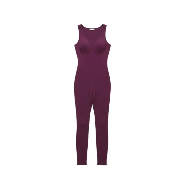 ALTRA VOLTA Sculpted Ribbed Jumpsuit - Purple