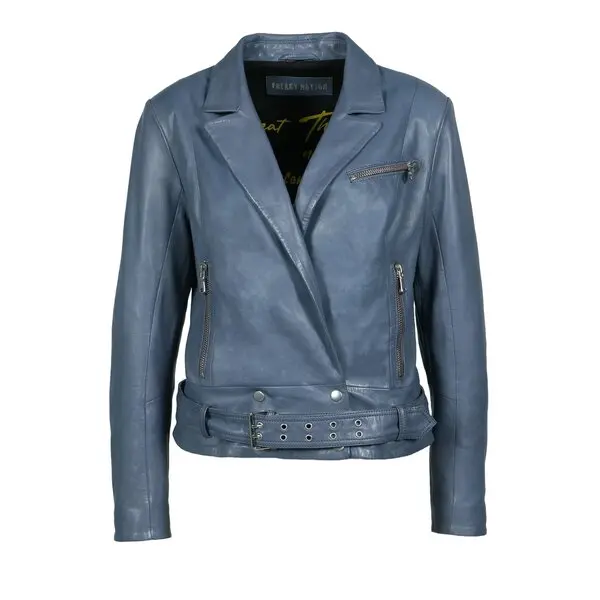 FREAKY NATION Leather Biker Jacket