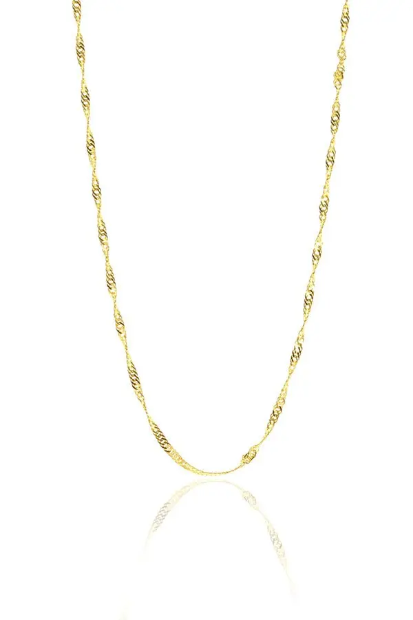 SPERO LONDON Twisted Curb Singapore Sterling Silver Chain - Gold