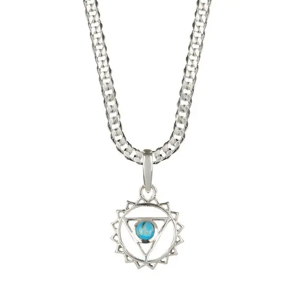 CHARLOTTE'S WEB JEWELLERY Sterling Silver Turquoise Pendant Necklace - Silver/blue