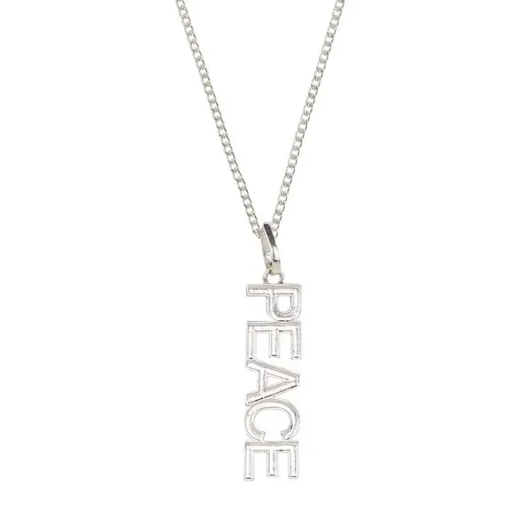 CHARLOTTE'S WEB JEWELLERY Peace Rocks Pendant Necklace - Silver