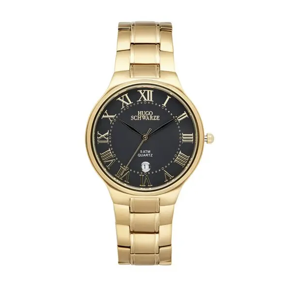BERMUDA WATCH COMPANY Hugo Schwarze Stainless Steel Bracelet Watch - Gold