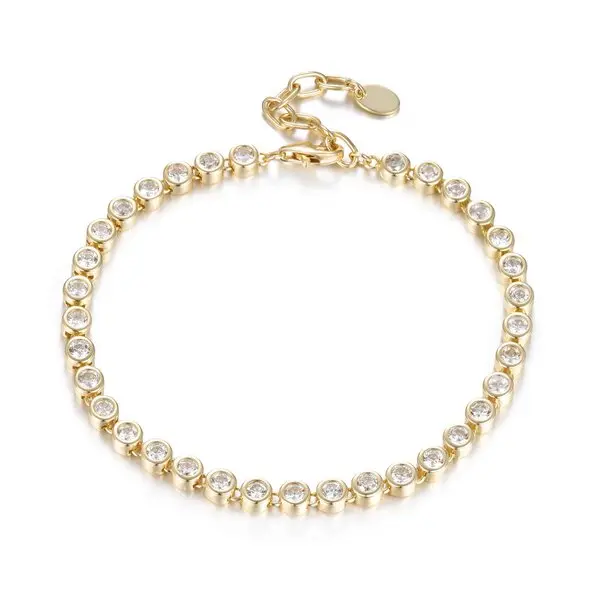 KAMARIA Bezel Tennis Bracelet - Gold