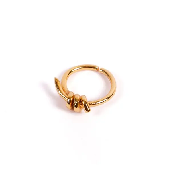 LES REINES Ferry Knot Adjustable 24k -plated Ring - Gold