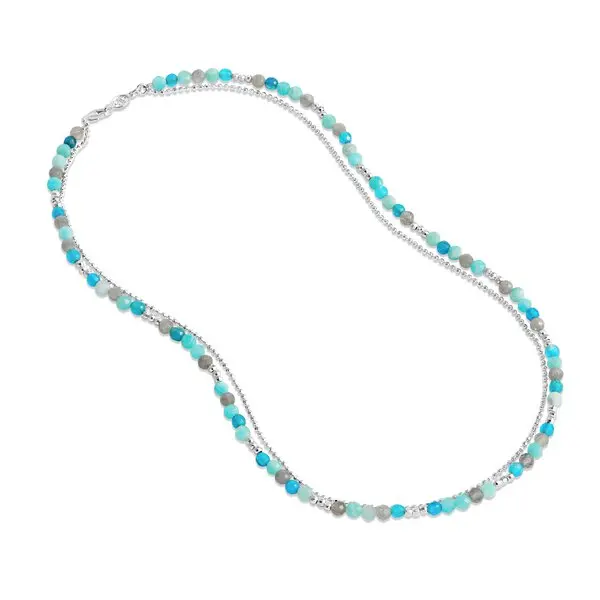 DOWER & HALL Ocean Orissa Gemstone Necklace - Gray