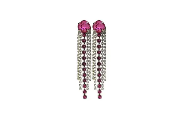 VICKISARGE Shooting Stars Platinum Plated Earrings - Silver/pink