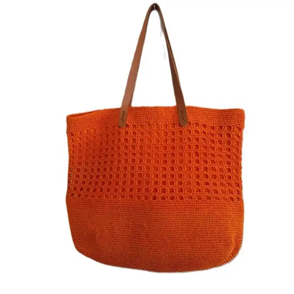 SPRINGMOONATELIER Handwoven Raffia Tote Bag