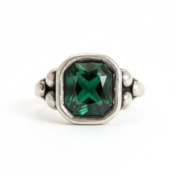 BY VIRGO Viridia Ring - Silver/green
