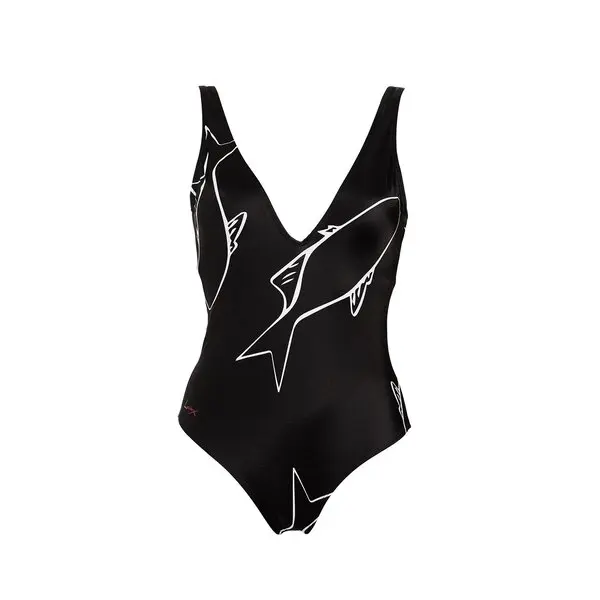 AULALA PARIS X Lorieux Art One-piece Swimsuit - Black