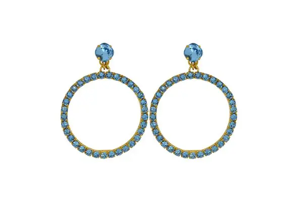 VICKISARGE Medium Hoop Pierced Earrings - Blue